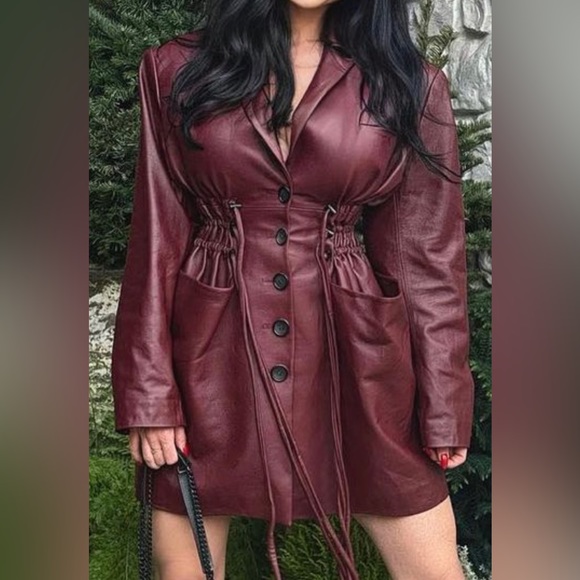 Jackets & Coats | Genius Leather Jacket Can Be Worn As A Dress | Poshmark